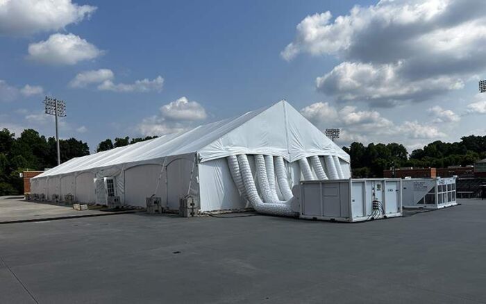 Tent Structure Installed At UNCC For The 49ers Football Team | Tent ...